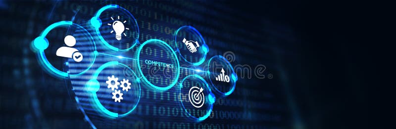 Business, Technology, Internet and Network Concept. Competence Skill ...