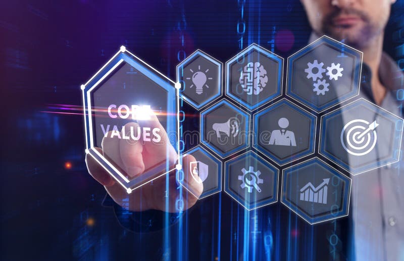 Business, Technology, Internet and Network Concept. Core Values ...