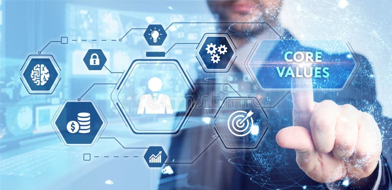 Business, Technology, Internet and Network Concept. Core Values ...