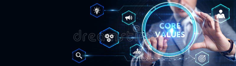 Business, Technology, Internet and Network Concept. Core Values ...