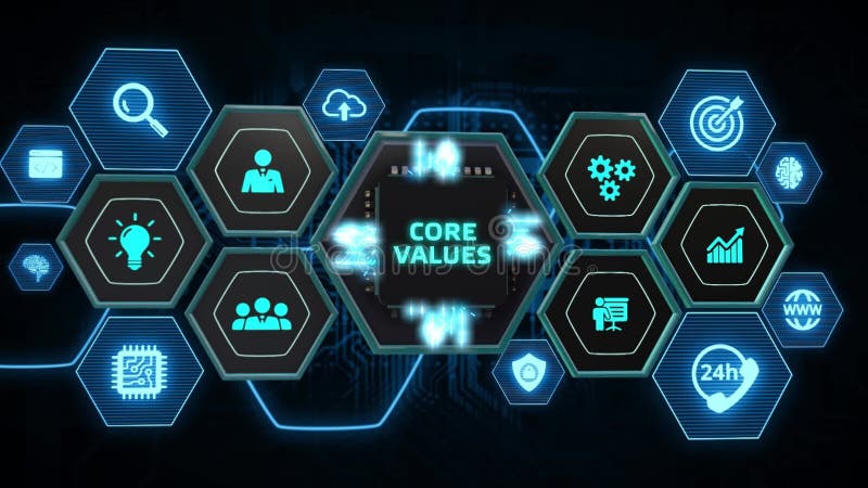Business, Technology, Internet and Network Concept. Core Values ...