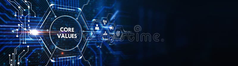 Business, Technology, Internet and Network Concept. Core Values ...