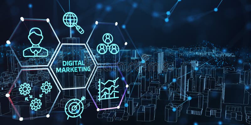 Business, Technology, Internet and Network Concept. Digital Marketing ...