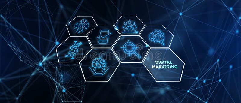 Business, Technology, Internet and Network Concept. Digital Marketing ...