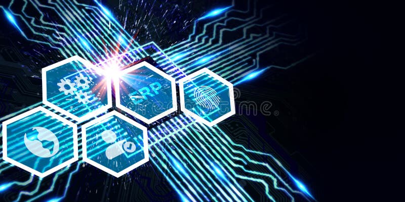 Business, Technology, Internet and Network Concept. Enterprise Resource ...
