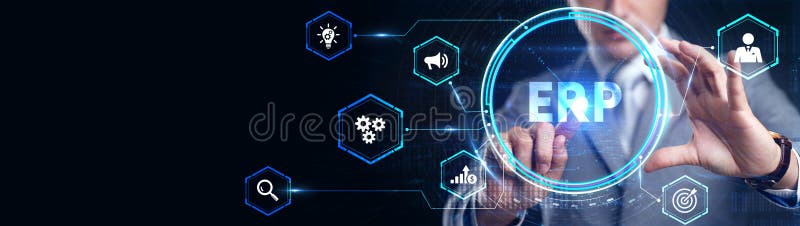 Business, Technology, Internet and Network Concept. Enterprise Resource ...