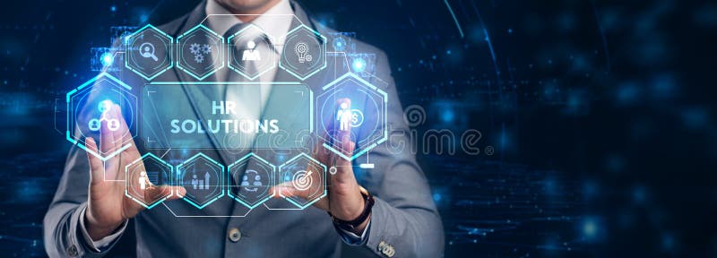 Business, Technology, Internet and Network Concept. HR Solutions Stock ...