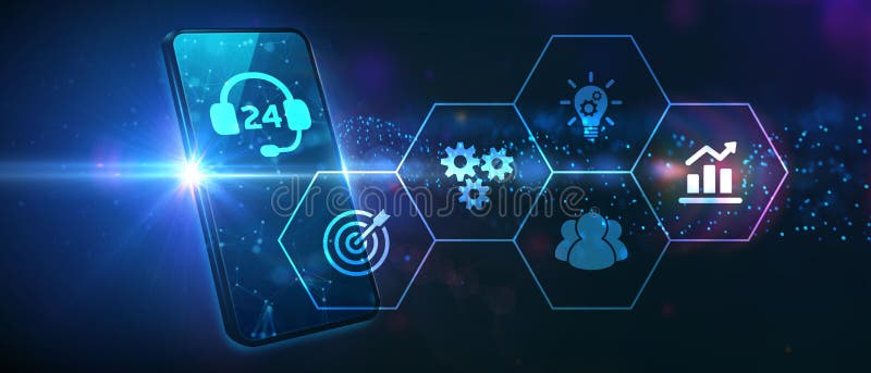 Business, Technology, Internet and Network Concept. Technical Support ...