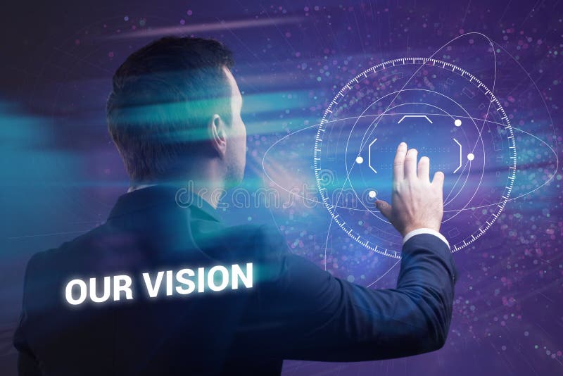 Business, Technology, Internet and Network Concept. Young Businessman ...