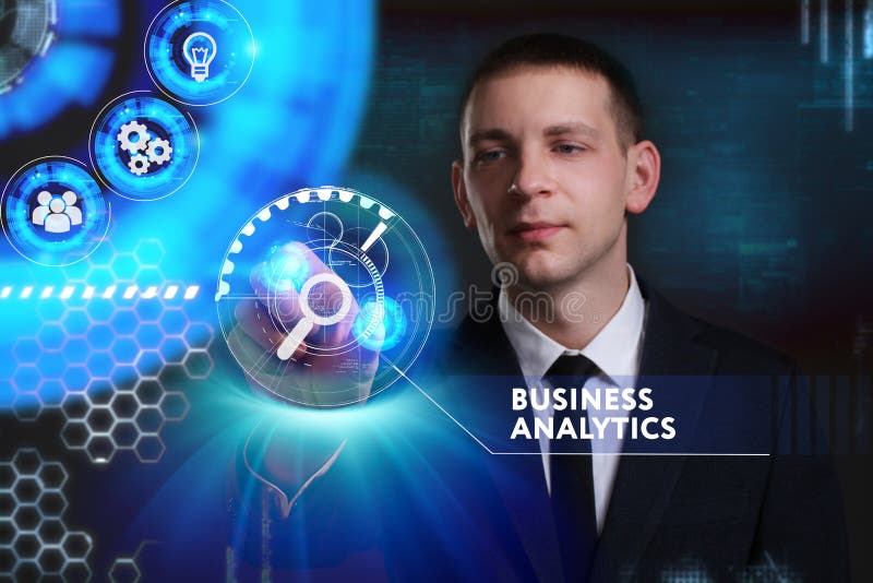 Business, Technology, Internet and Network Concept. Young Businessman ...