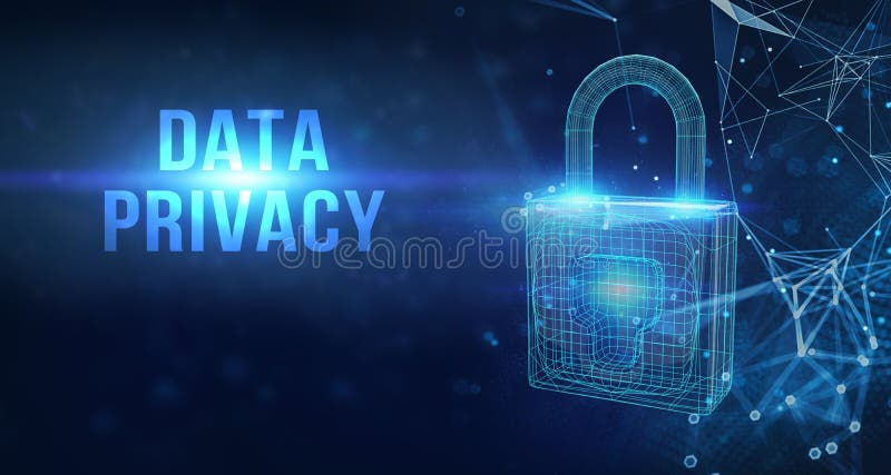 Business, Technology, Internet and Networking Concept.Data Privacy Word ...