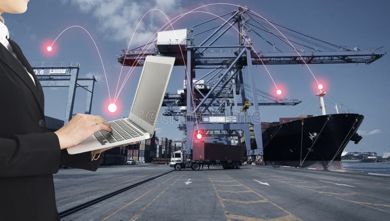 Business Technology Logistics Shipping Import Export Stock Image ...