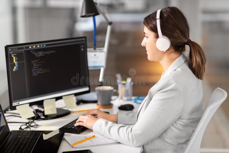 Programmer Working With 3d Graphics On Computer Stock Image Image Of Concept Programmer