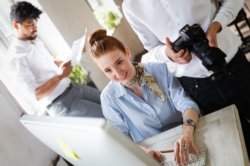 Business, Technology and People Concept - Creative Team or Designers ...