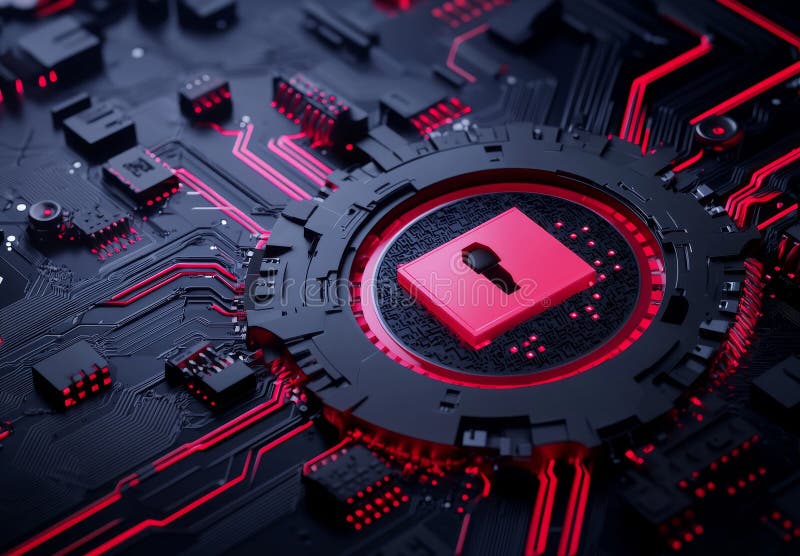 Business Technology Privacy Concept. Safeguarding Your Data. 3D ...