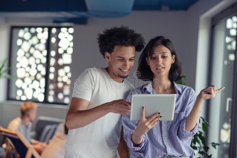 Business, Technology, Startup and People Concept - Happy Creative Team ...