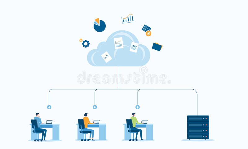Business Technology Cloud Computing Service and Technology File Upload Backup on Cloud Server ...