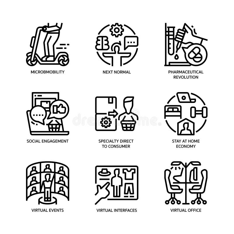 Business and Technology Trends Stock Vector - Illustration of ...