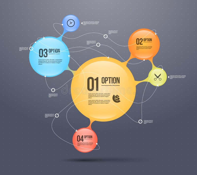 Business Template, Conceptual Chains with Infographic Elements Stock ...