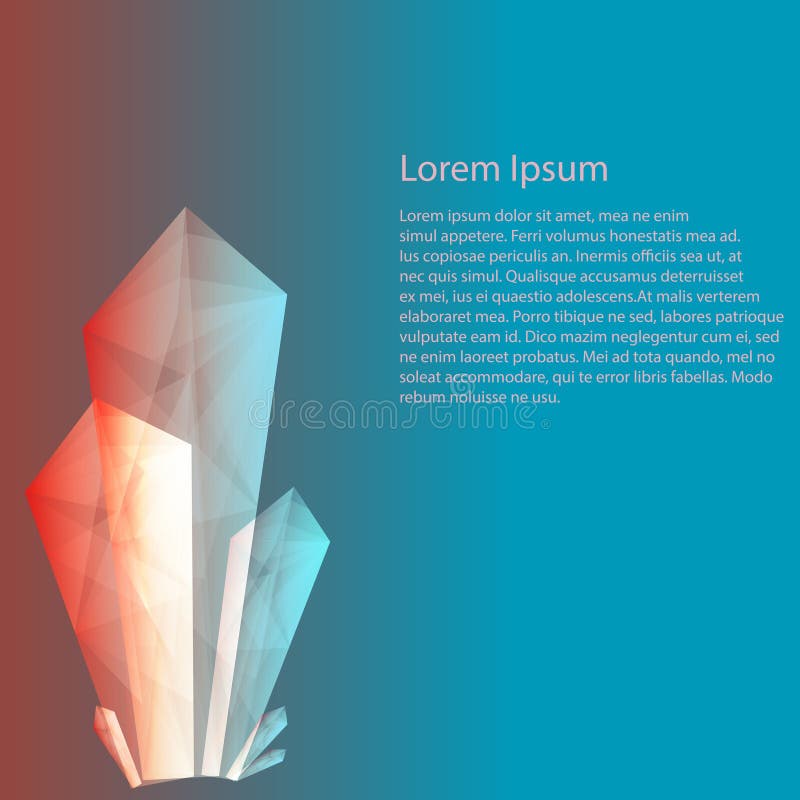 Business Template or Cover with Crystals Stock Vector - Illustration of ...