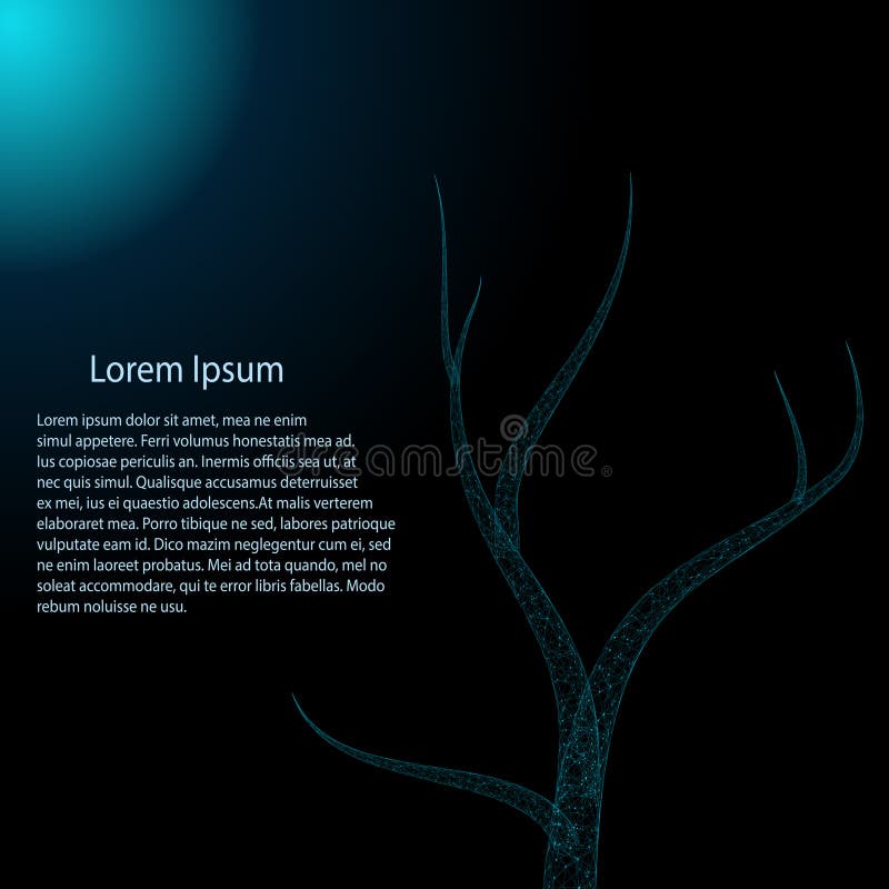 Business Template - Futuristic Blue Tree Structure - Vector ...