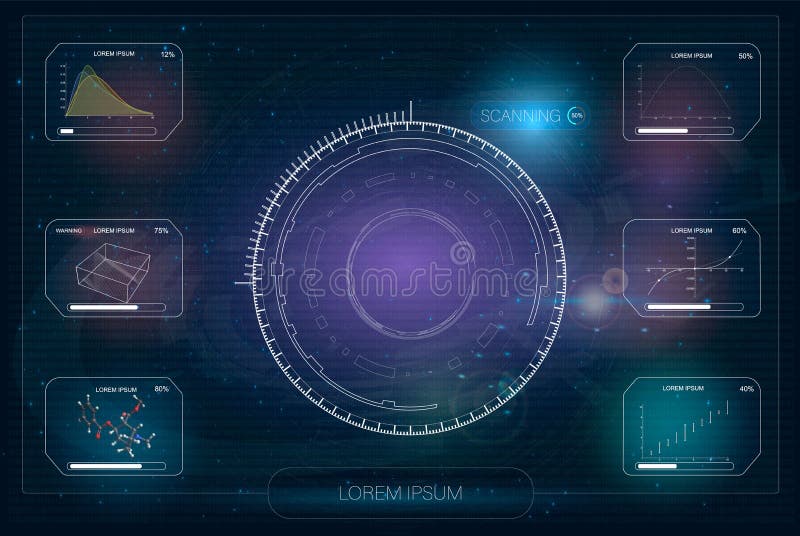Hud. Hud or Illustration. Digital Data, Business Abstract Background ...
