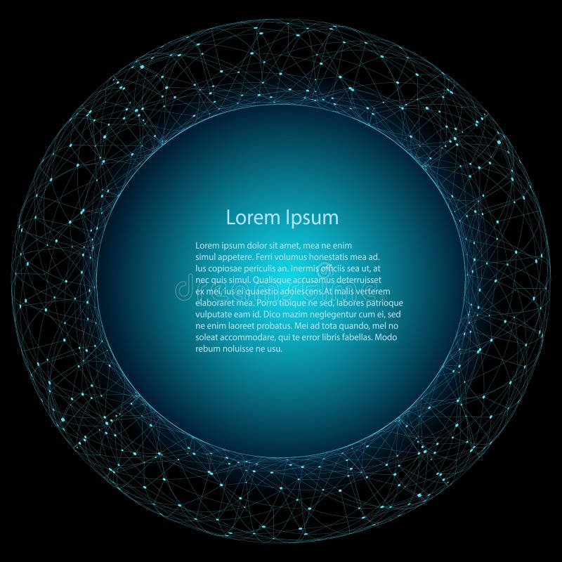 Business Template - Round Futuristic Blue Structure - Vector ...