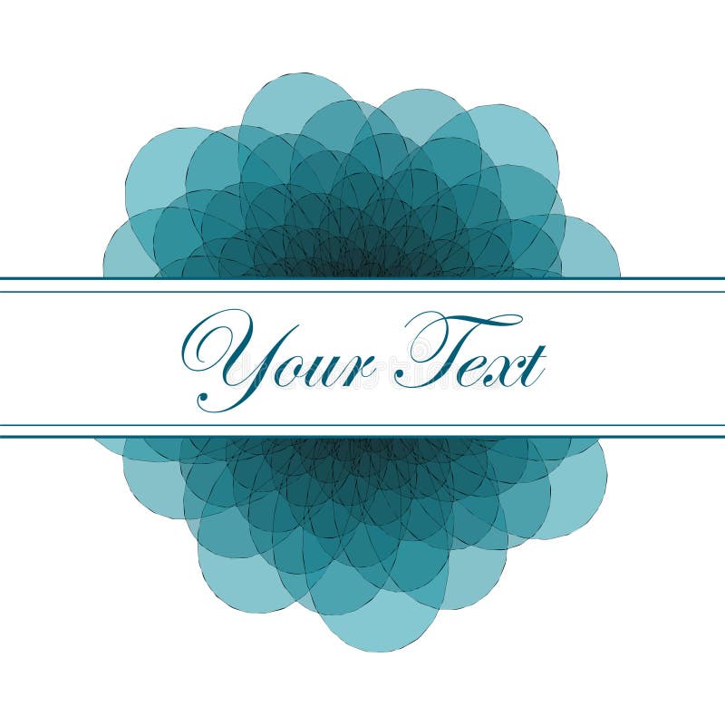 Business Template - Turquoise Flower - Vector Illustration Stock Vector ...