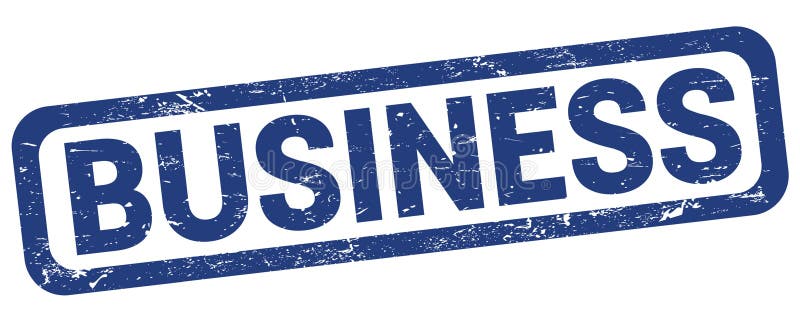 BUSINESS Text Written on Blue Rectangle Stamp Stock Illustration ...