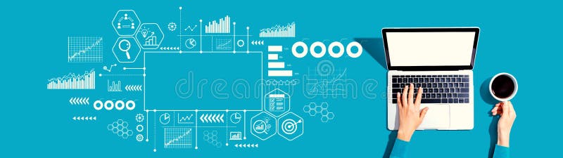 Business Theme with Person Using a Laptop Stock Photo - Image of ...