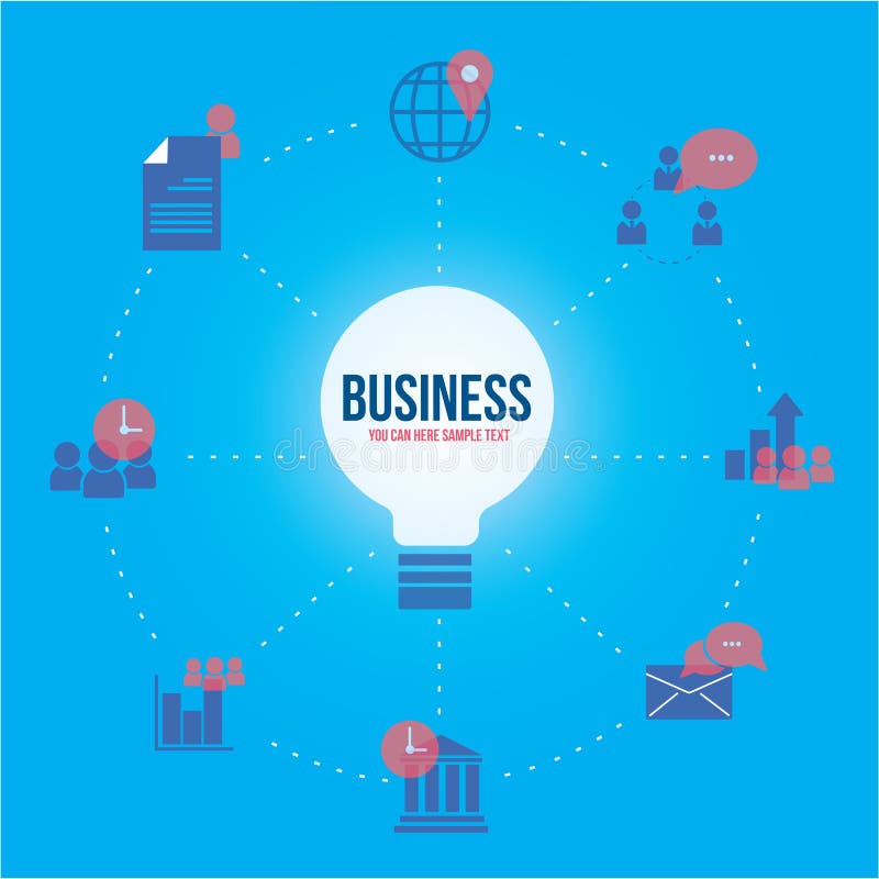 Business theme set stock illustration. Illustration of information ...