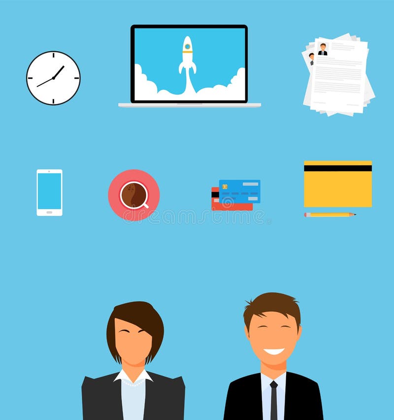 Business Things stock vector. Illustration of organization - 55291266