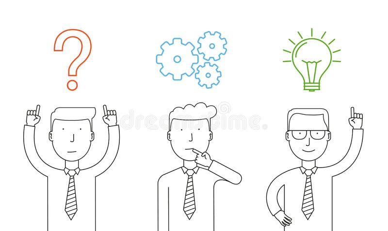 Business Thinking. Businessman Thinking about Reaching Success Stock ...