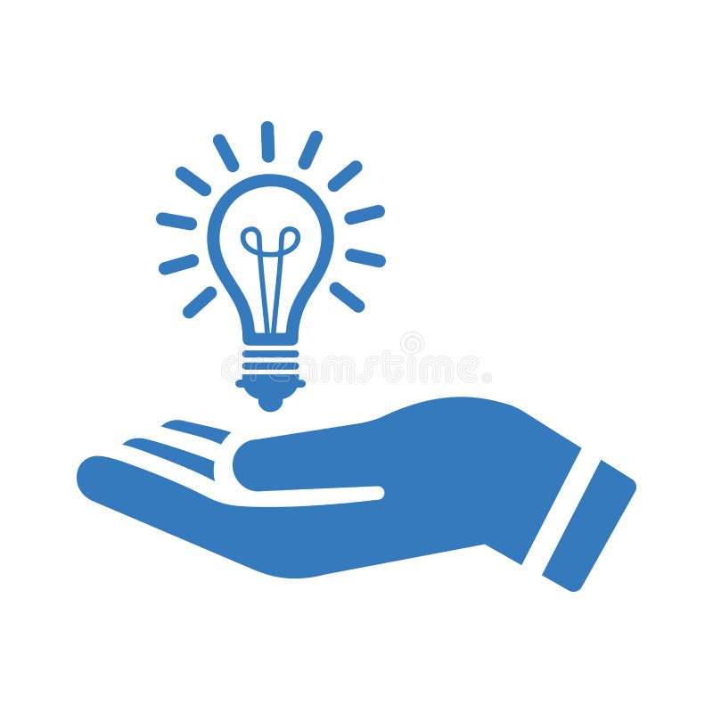 Business Thinking, Creative Idea Blue Icon Stock Vector - Illustration ...
