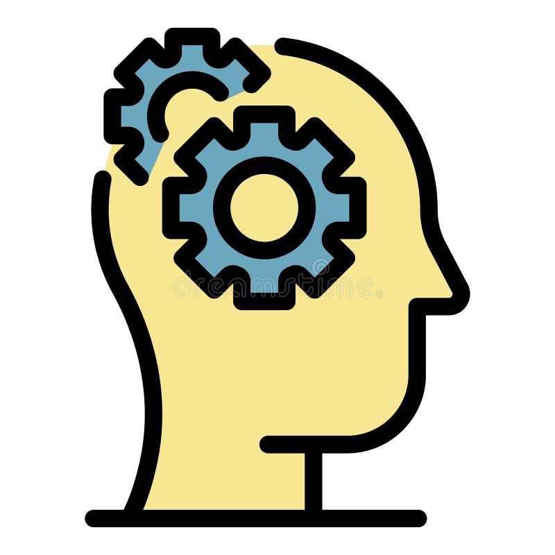Business Thinking Icon Color Outline Vector Stock Vector - Illustration ...