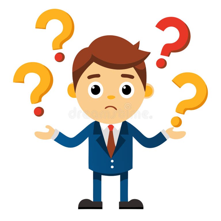 Business Thinking with Question Marks. Stock Illustration ...