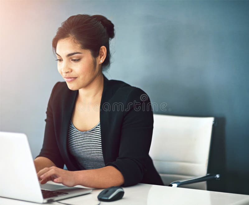 Business, Thinking and Woman with Laptop, Solution and Opportunity with ...