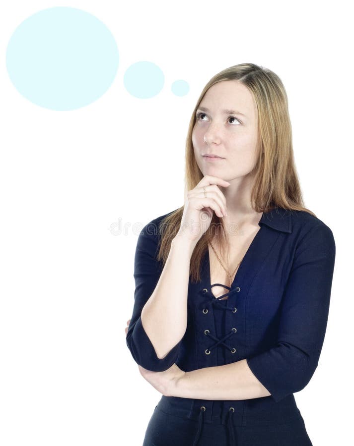Business Thinking Woman Portrait Stock Photo - Image of businesswoman ...