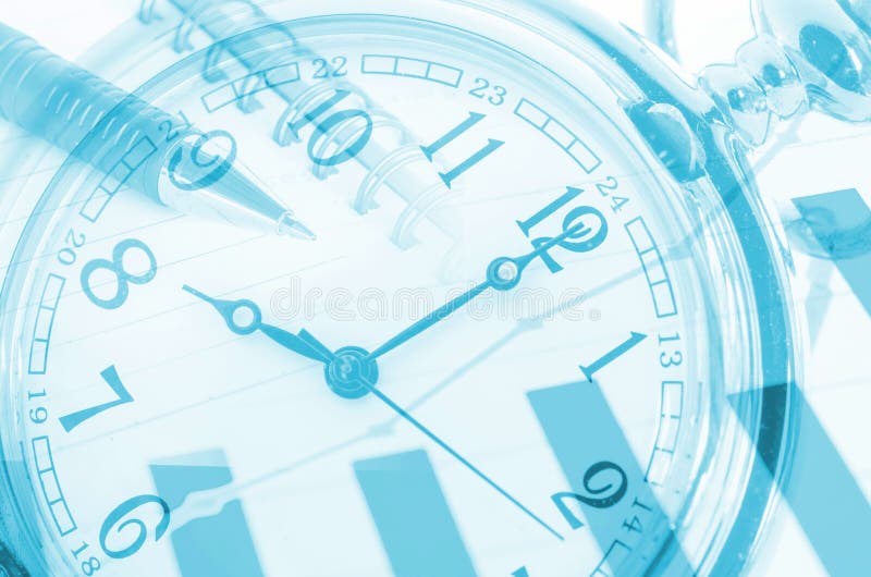 Business time concept. stock photo. Image of clock, chart - 58778772