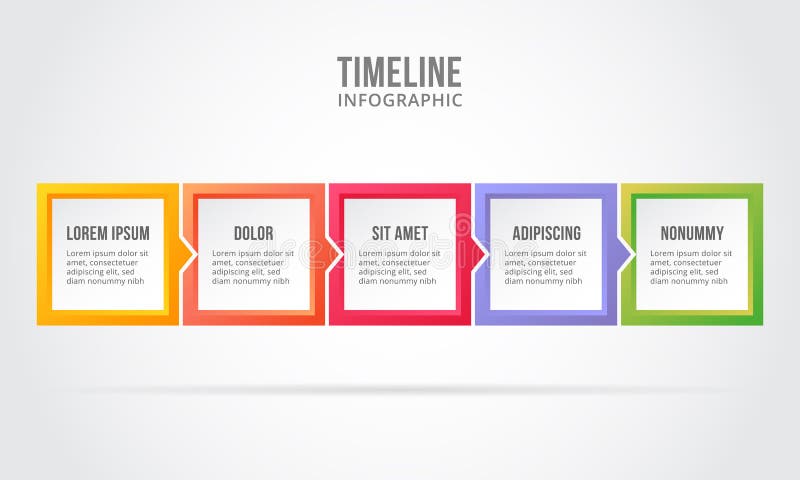 Business Timeline Infographic. 5 Option Step Point. Chart Graphic ...