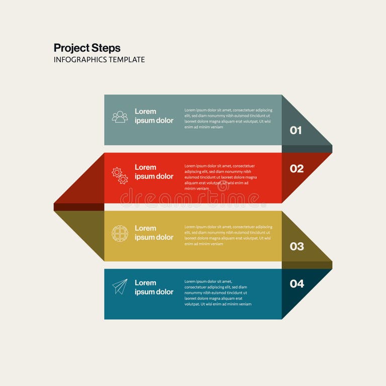 Business Timeline Infographics Vector Template. Project Presentation ...