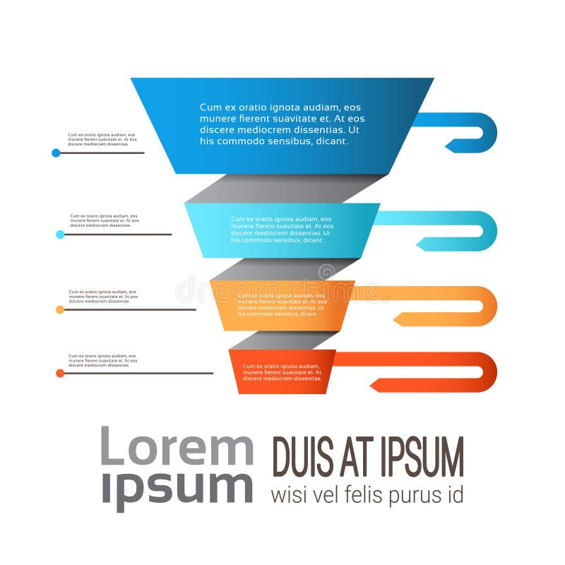 Business Timeline Process Chart Infographics Funnel Template Used for ...