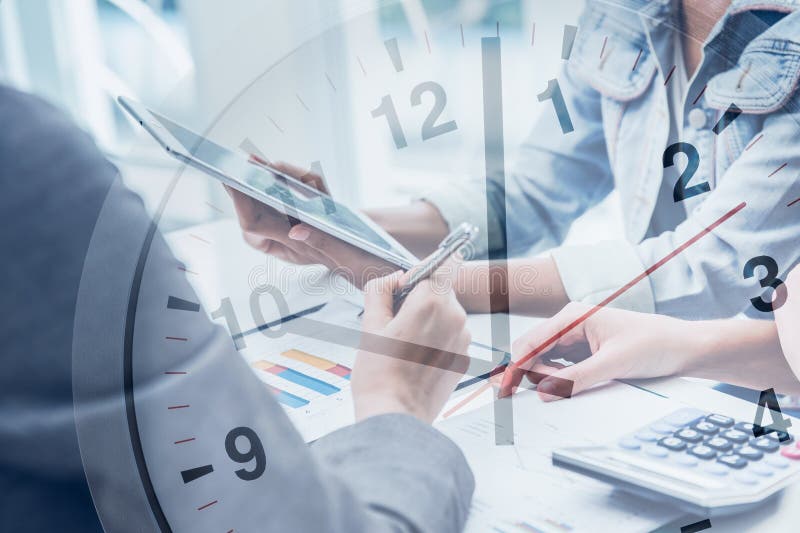 Business Times, Business People Teamwork Working Challenge with Time ...
