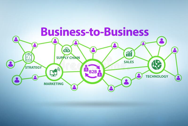 Business To Business Concept for Modern Trade Stock Illustration ...