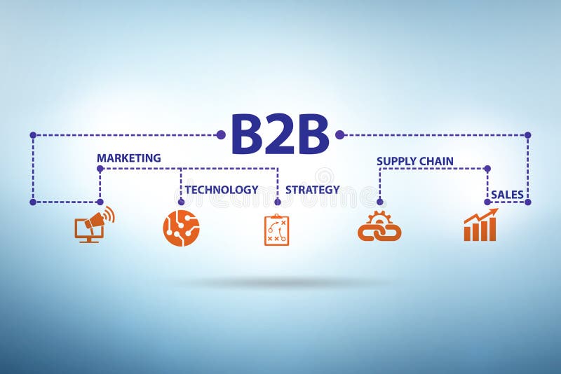 Business To Business Concept for Modern Trade Stock Illustration ...