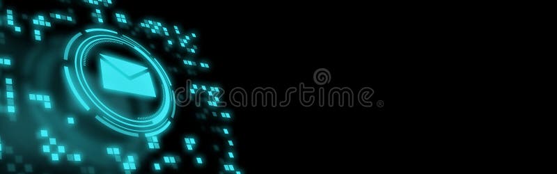 Business Tool Futuristic Email Concept with Copy Space. Stock ...