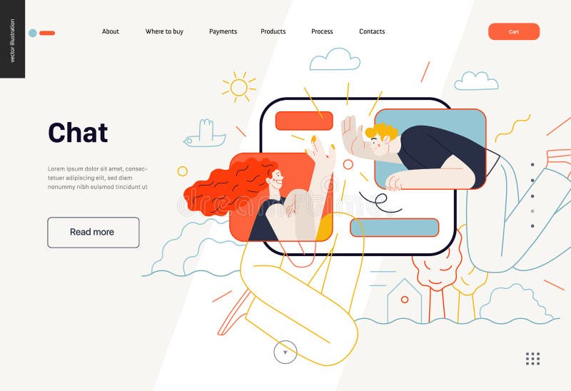 Business Topics - Chat, Web Template Stock Vector - Illustration of ...