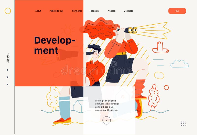 Business Topics - Development, Web Template Stock Vector - Illustration ...