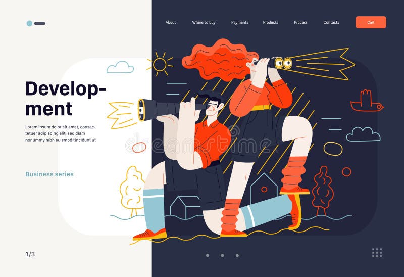 Business Topics - Development, Web Template Stock Vector - Illustration ...