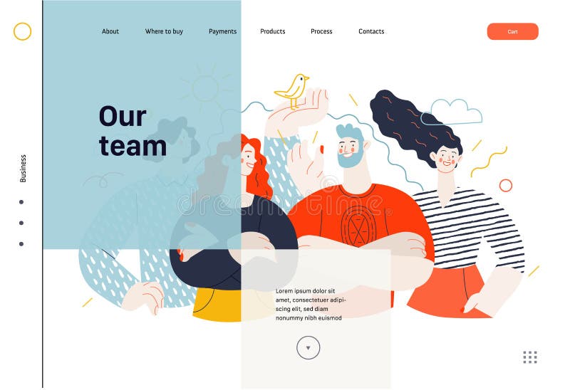Business Topics - Our Team, Crew - Web Template Stock Vector ...